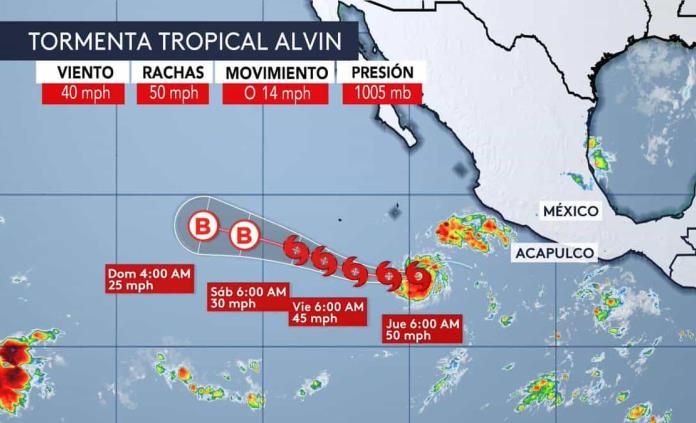 Se forma Alvin, primera tormenta tropical en el océano Pacífico