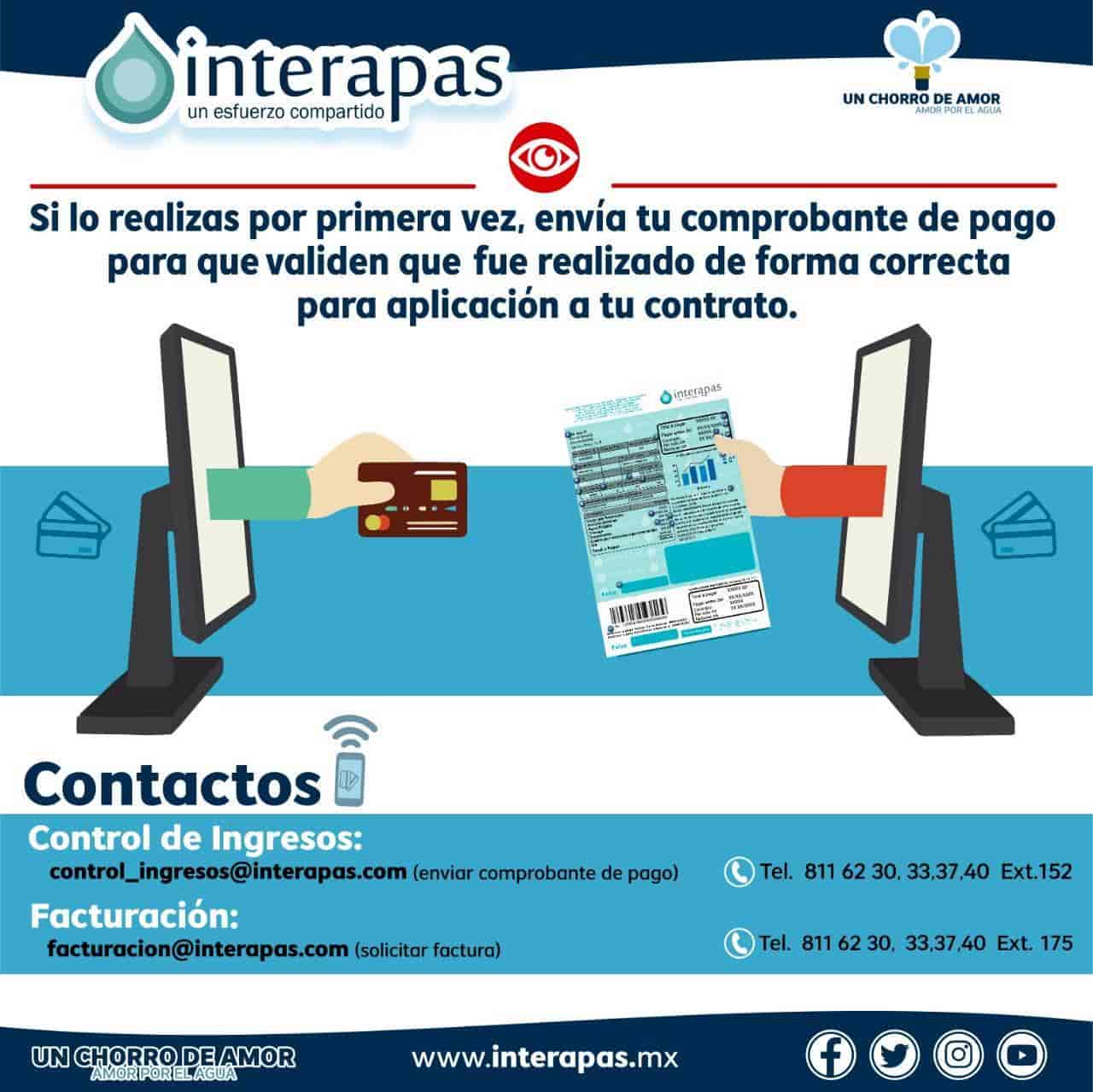 ¿Cómo pagar tu recibo de Interapas sin acudir a las oficinas?