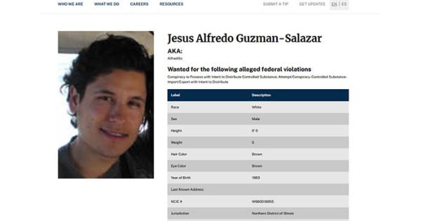 Alfredillo, el único hijo de El Chapo Guzmán en lista de la DEA