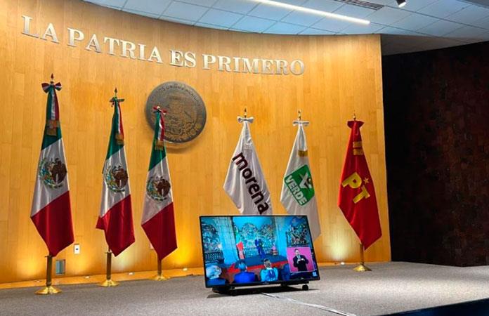 Bancada de Morena en San Lázaro sigue en vivo informe de AMLO