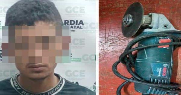 Atrapan a hombre por robar pulidora de tienda comercial Atrapan a hombre por robar pulidora de tienda comercial