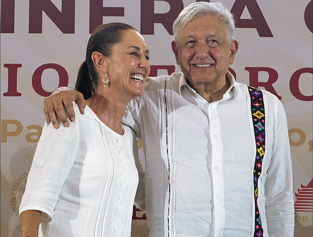 Encuentro en Palacio Nacional: Sheinbaum y López Obrador